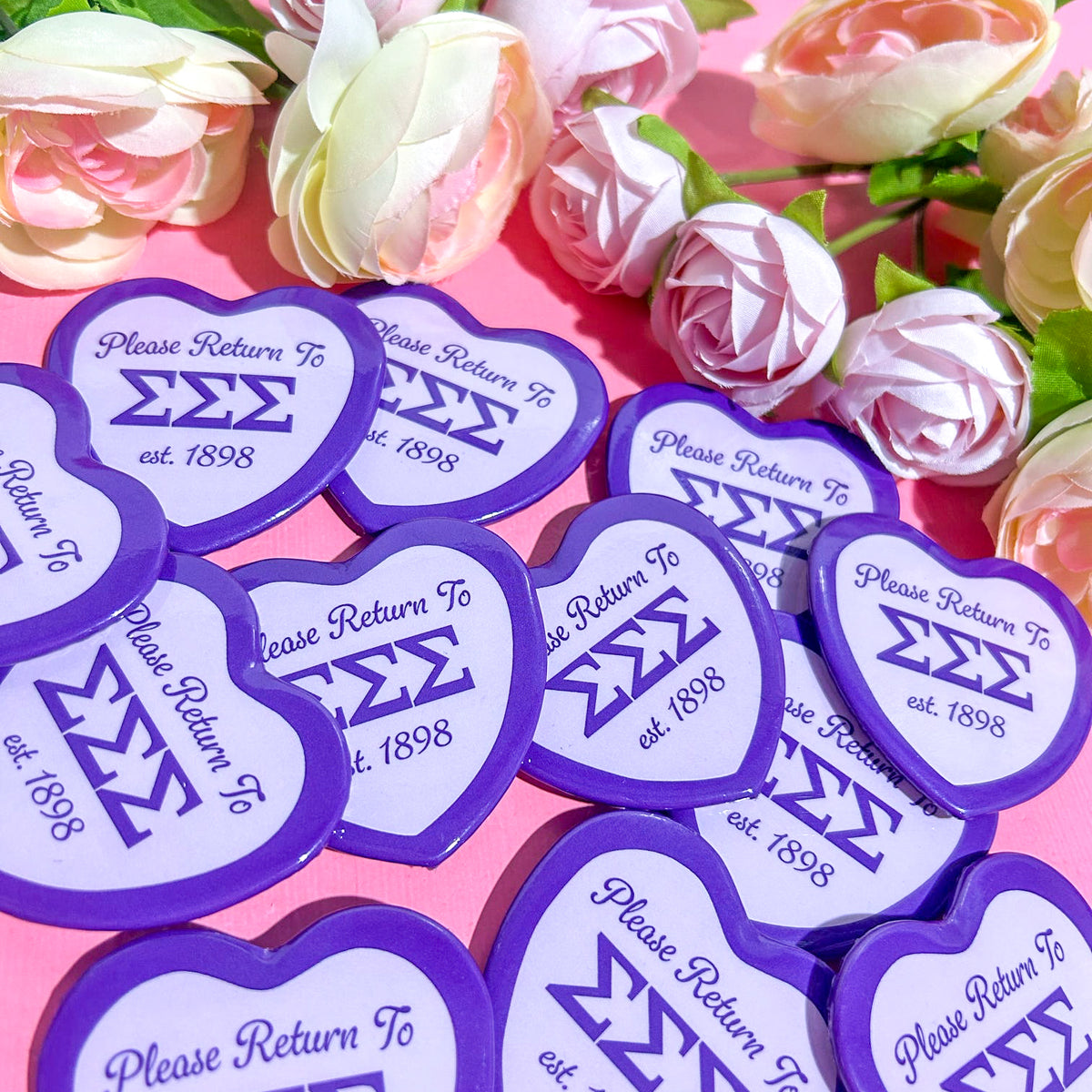 Sigma Sigma Sigma "Please Return To" Button – Rush Greek Gifts