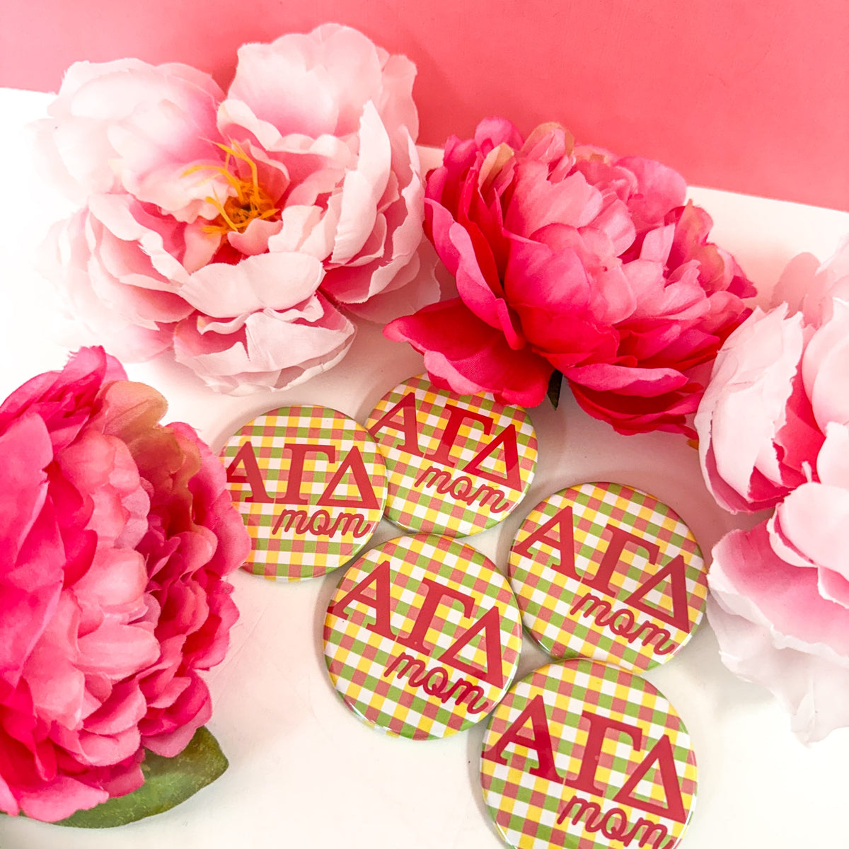 Alpha Gamma Delta Mom Button – Rush Greek Gifts