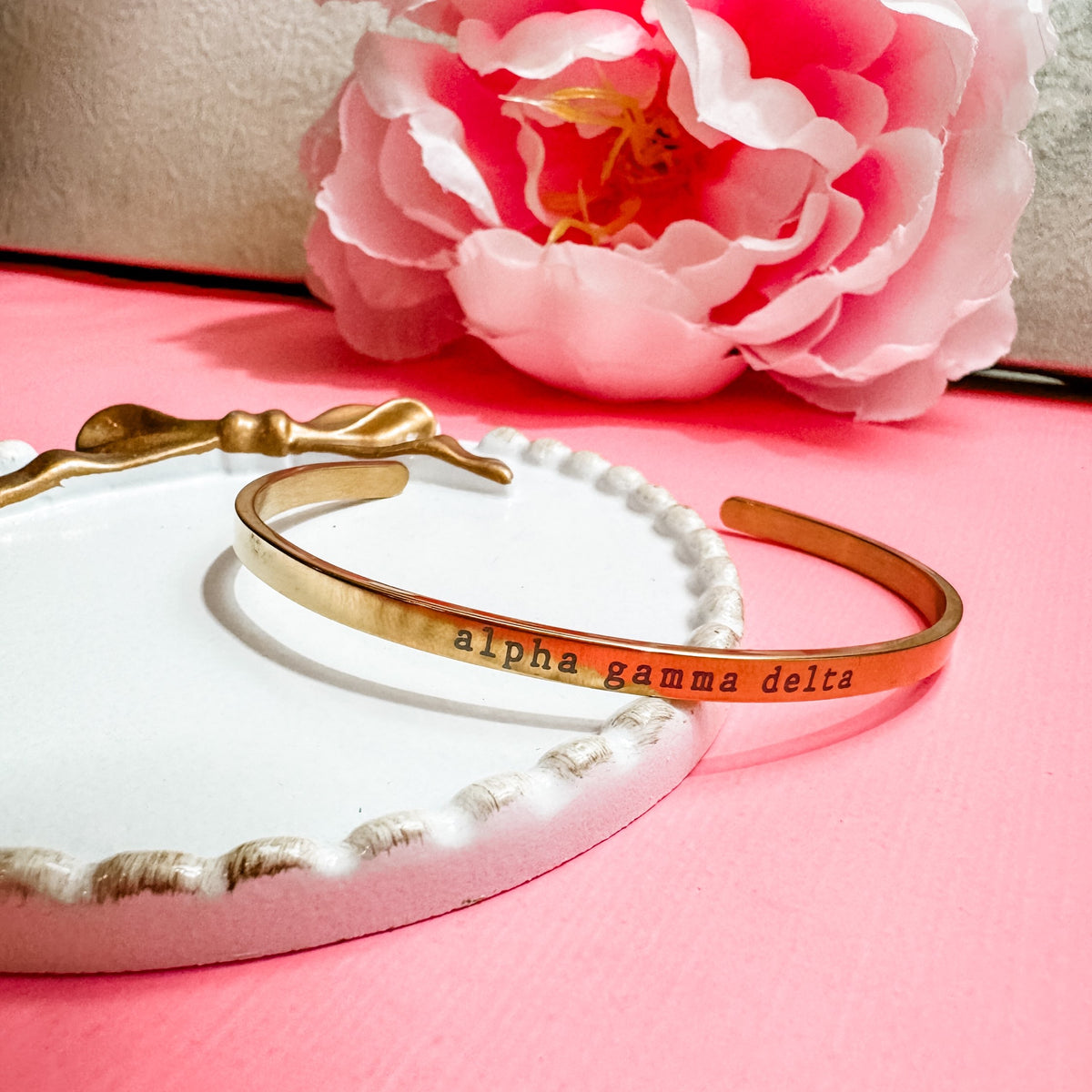Alpha Gamma Delta Cuff Bracelet – Rush Greek Gifts