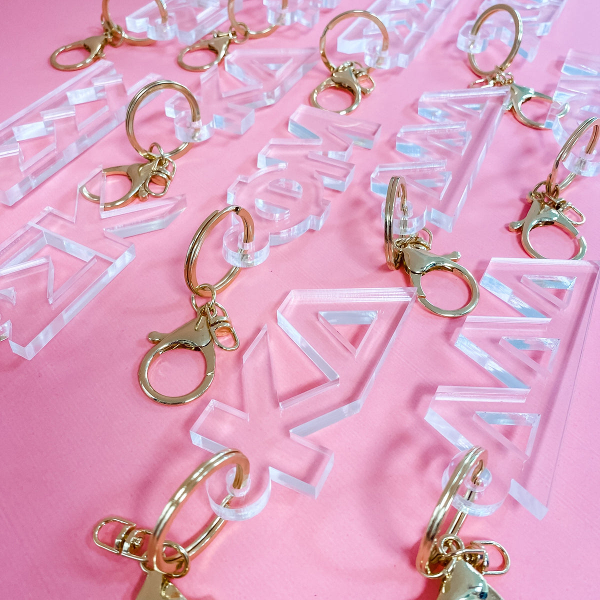 Delta Delta Delta Sorority Acrylic Cutout Key Ring – Rush Greek Gifts