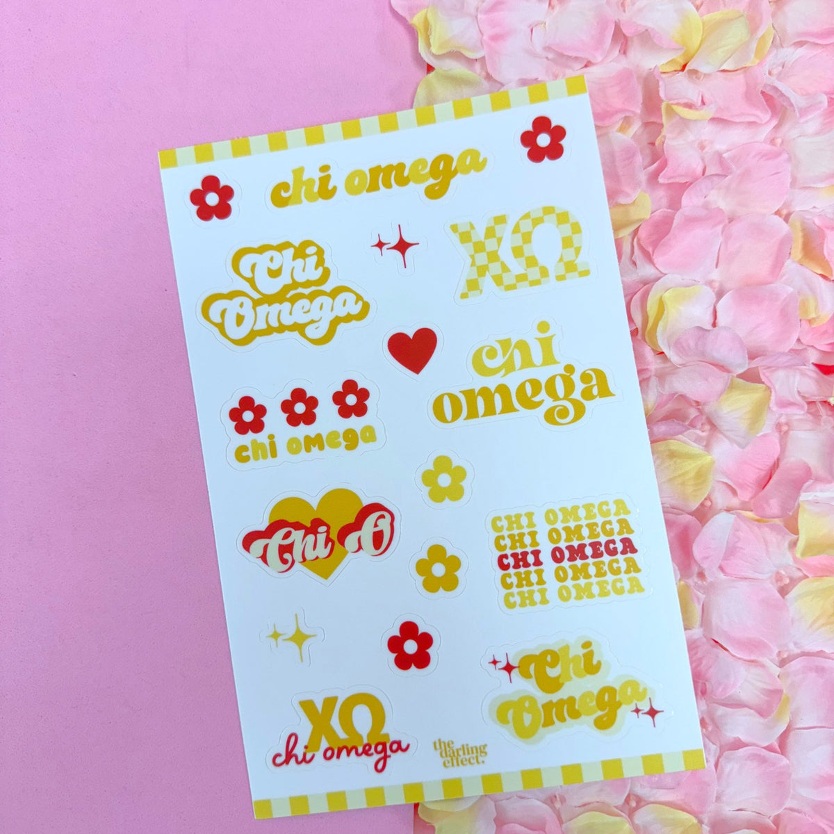 Chi Omega Sticker Sheet – Rush Greek Gifts