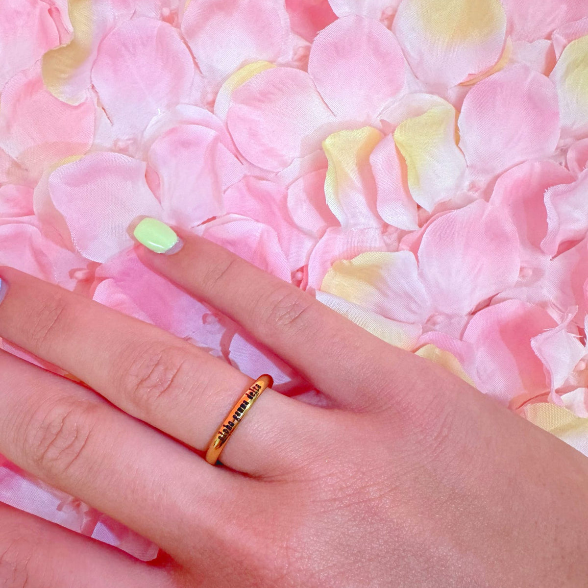 Alpha Gamma Delta Engraved Stack Ring – Rush Greek Gifts